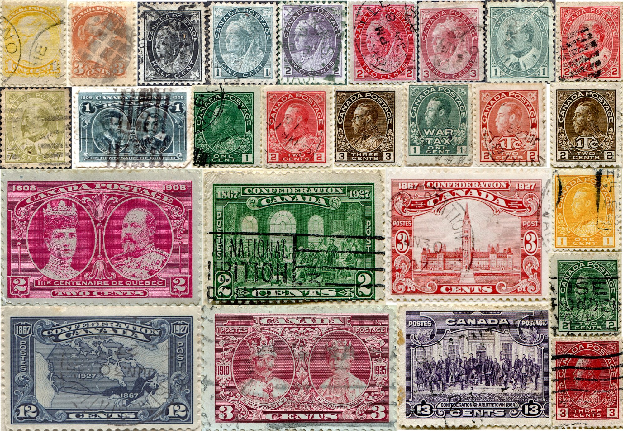 Solve Canadian stamps jigsaw puzzle online with 580 pieces