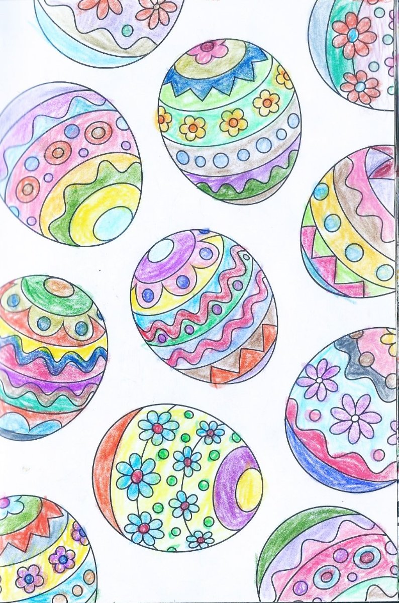 Solve Coloring Easter Eggs jigsaw puzzle online with 24 pieces