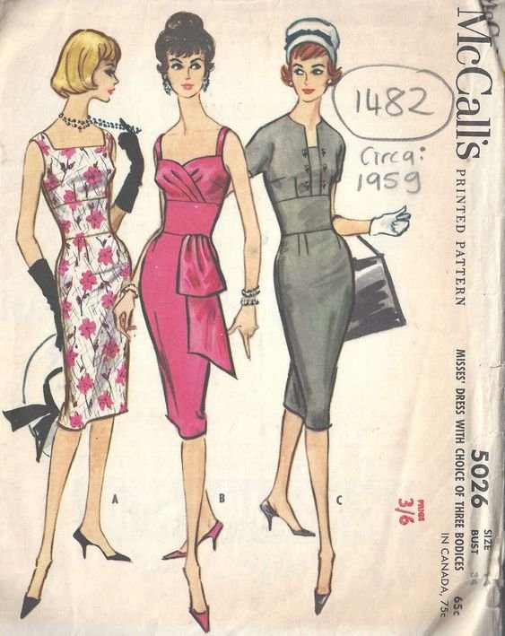 Solve 50s Sewing Pattern jigsaw puzzle online with 99 pieces