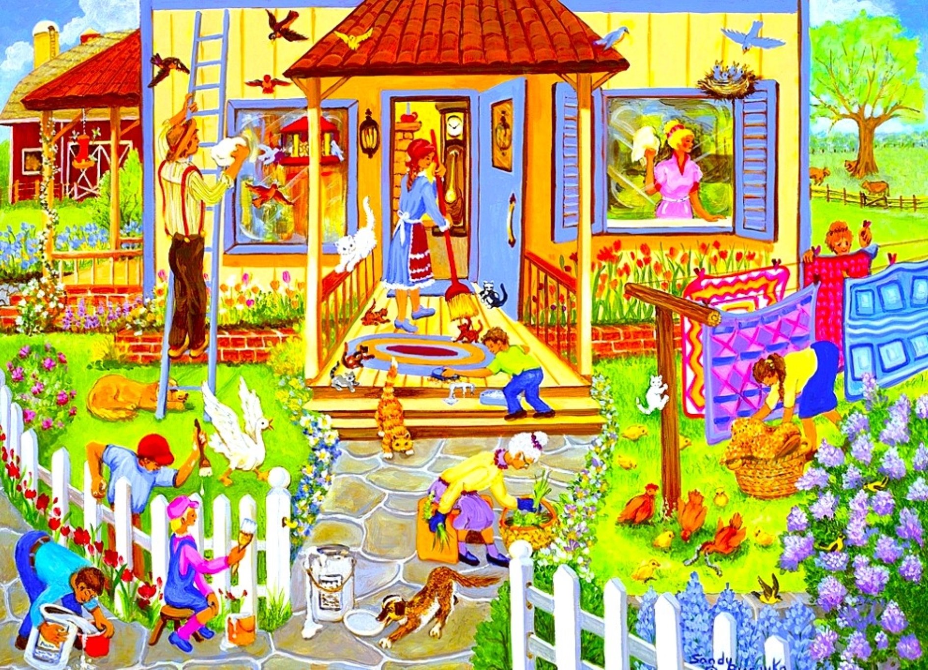 Solve Spring Cleaning jigsaw puzzle online with 352 pieces