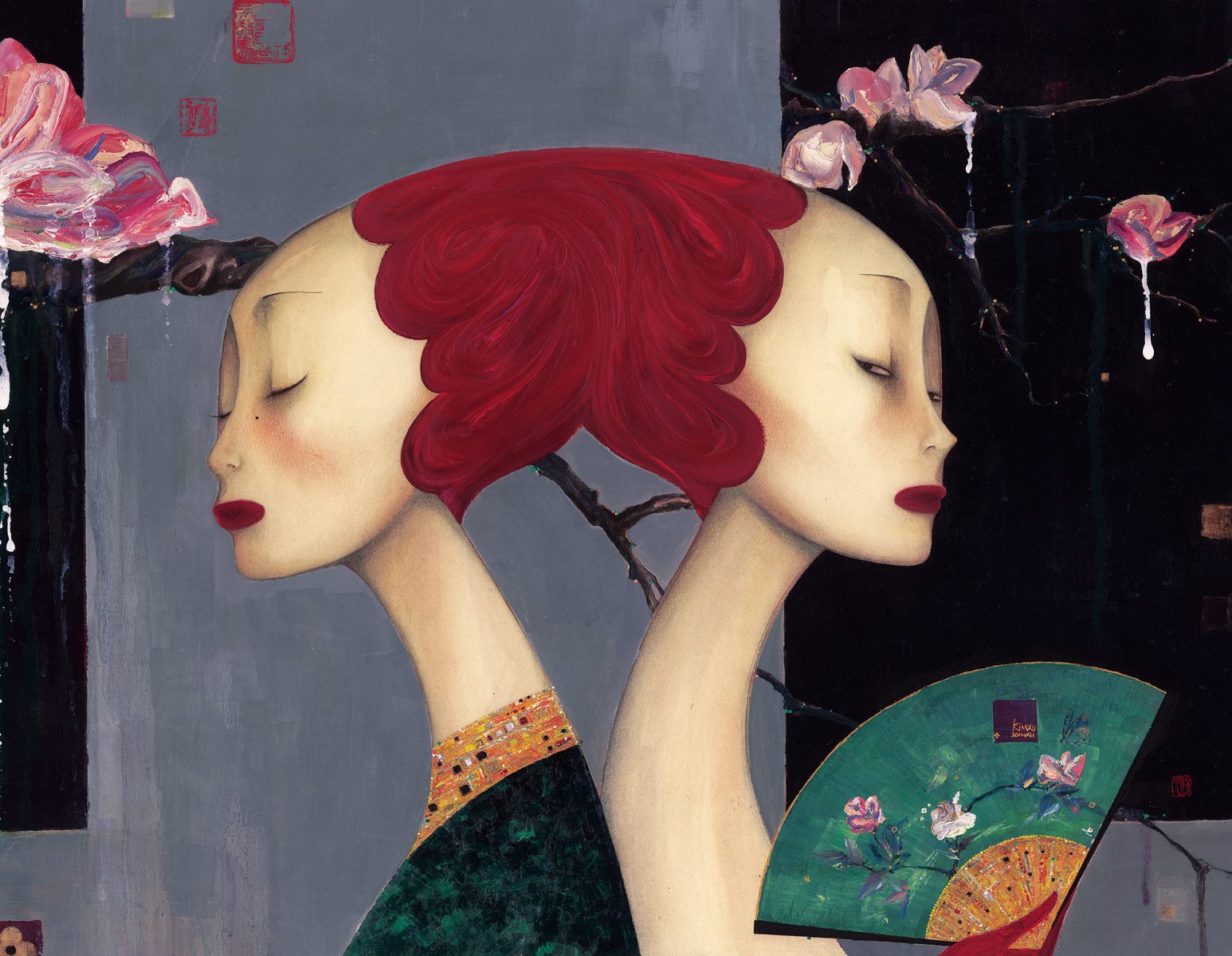 Solve Kim Xu Artwork - 'La Fleur de Shanghai' jigsaw puzzle online with ...