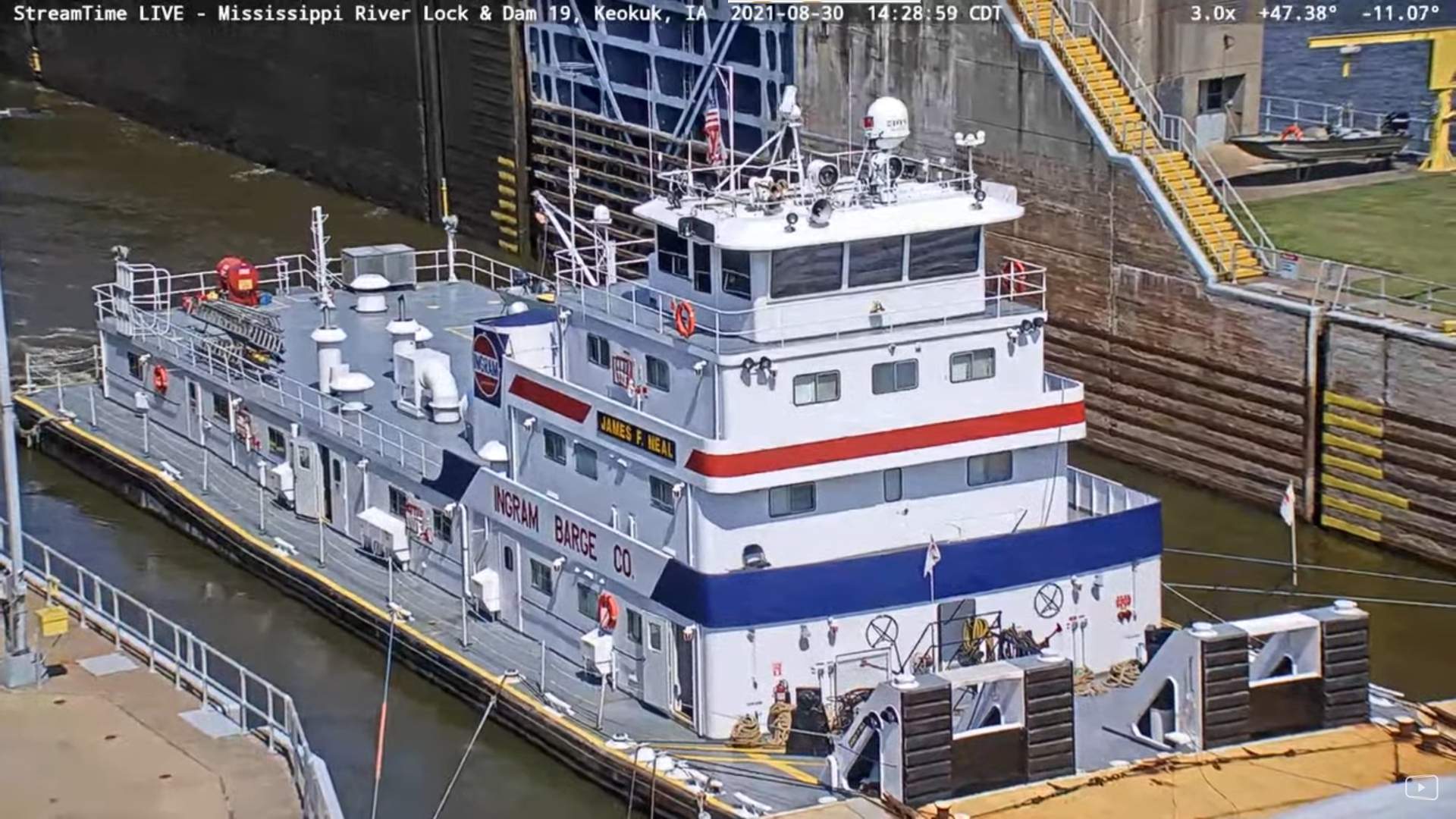Solve James F Neal - Mississippi River Towboat - Keokuk, IA (2021-08-30 ...