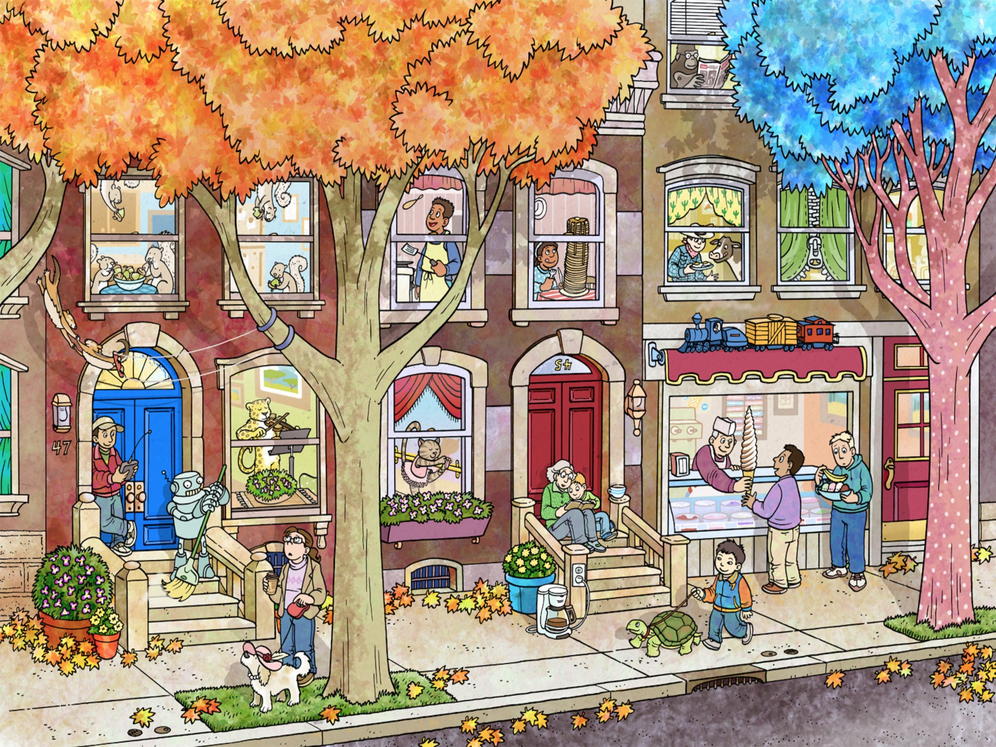 Solve City Neighborhood jigsaw puzzle online with 352 pieces