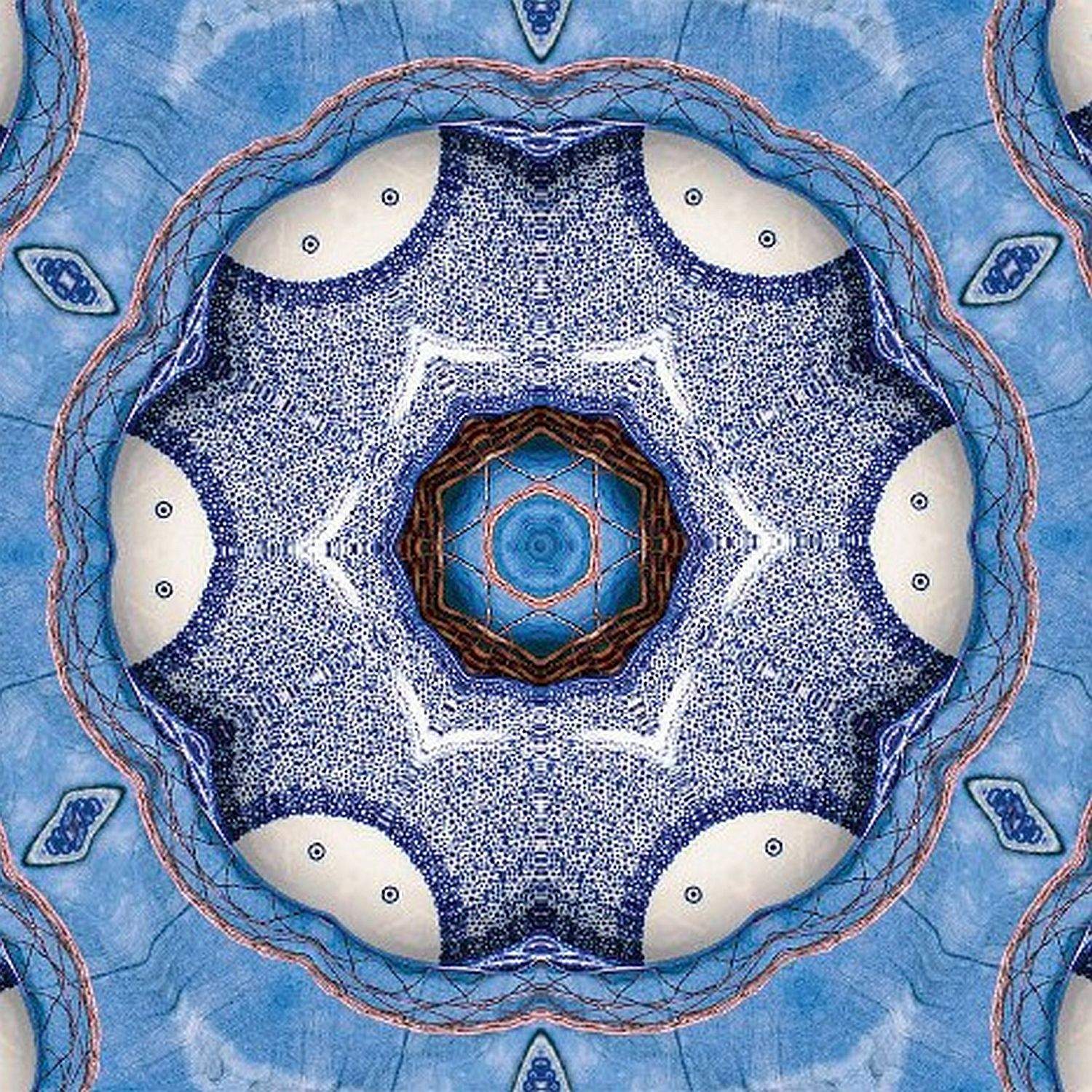 Solve kaleidoscope 234 a pattern in blue medium jigsaw puzzle online ...