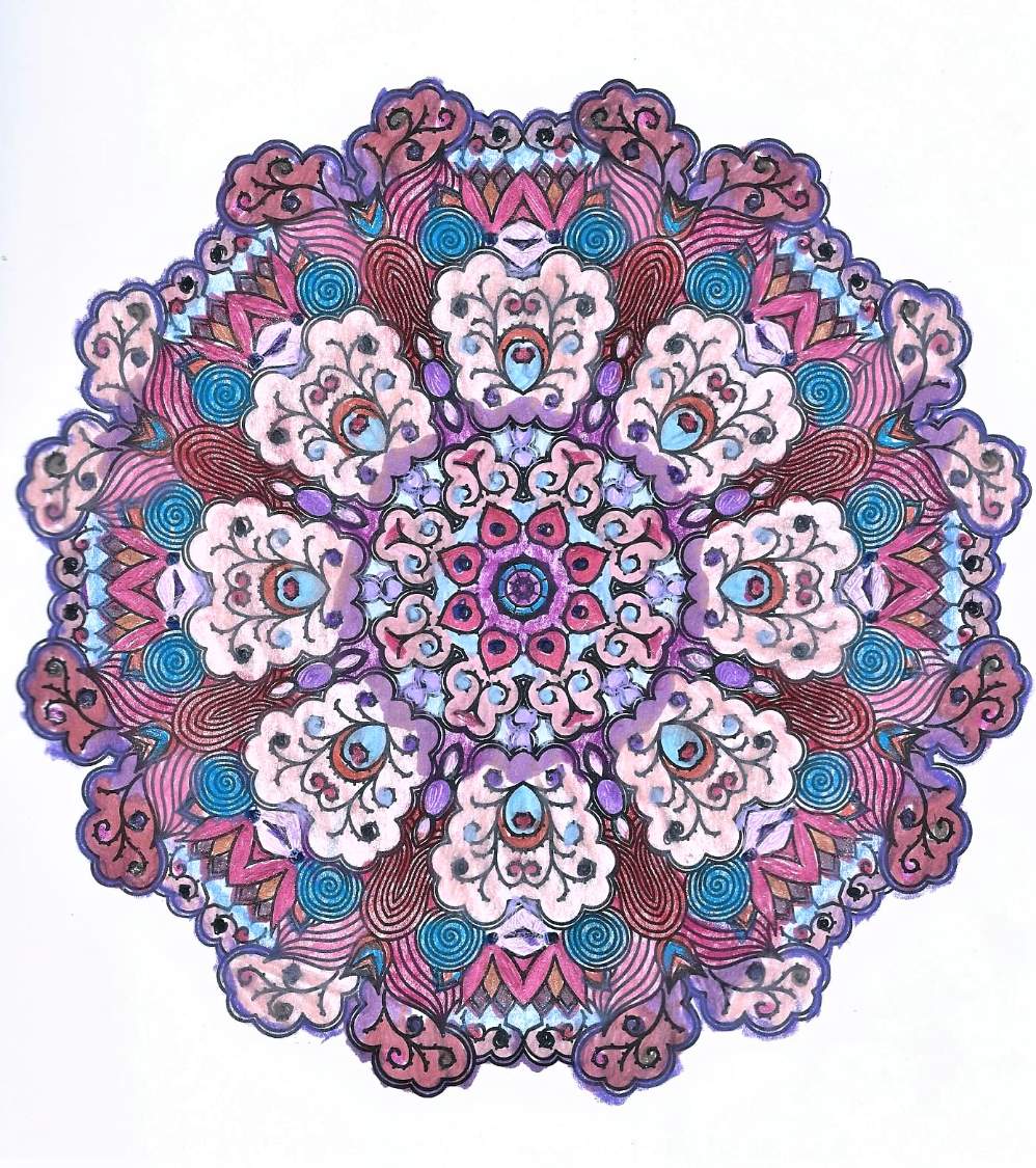 Solve Coloring Mandala jigsaw puzzle online with 56 pieces