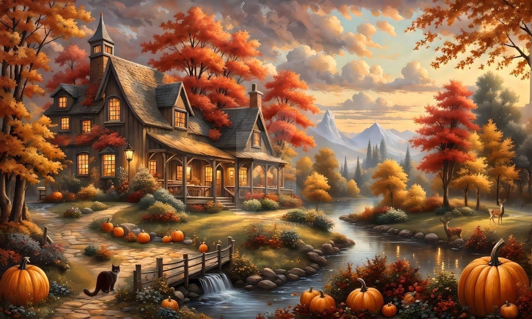 Solve PUZZLE - Season Of Fall jigsaw puzzle online with 84 pieces