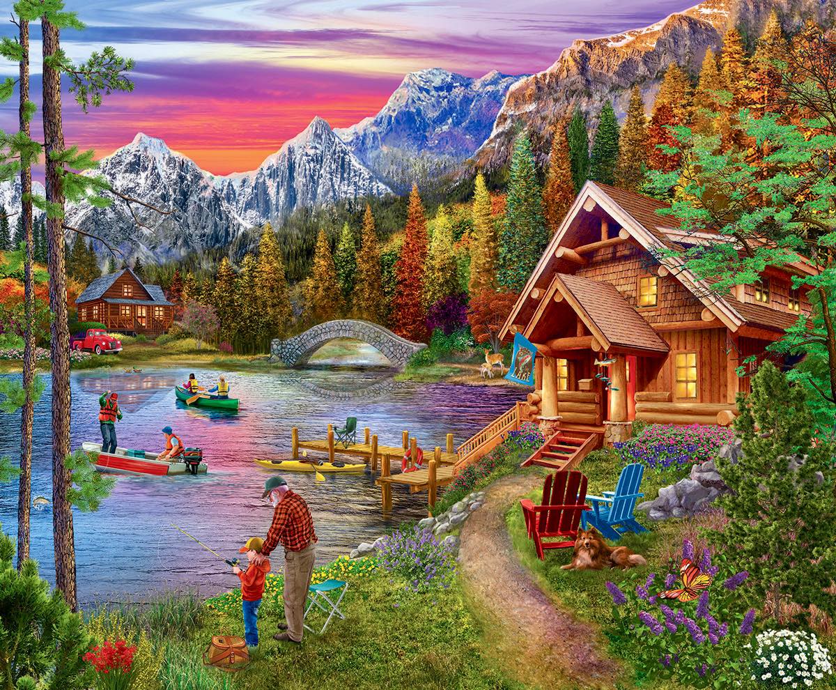 Solve STONE BRIDGE LAKE jigsaw puzzle online with 208 pieces