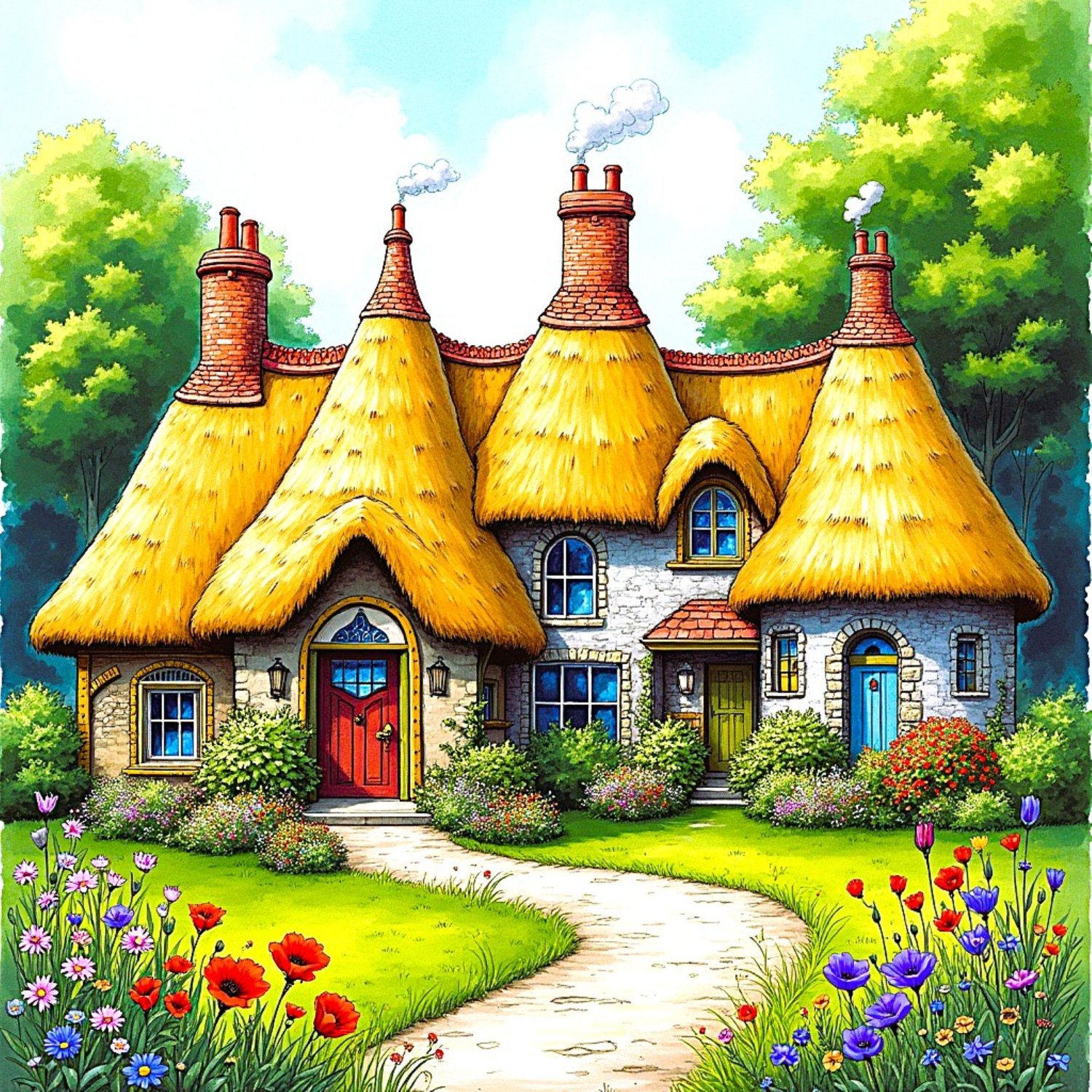 Solve Turret Towers jigsaw puzzle online with 100 pieces