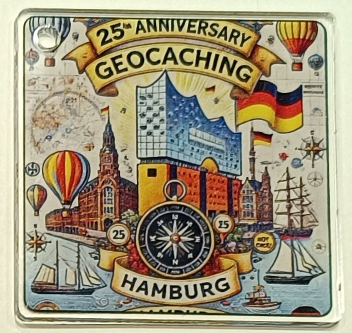 Solve 25 Jahre Geocaching jigsaw puzzle online with 121 pieces