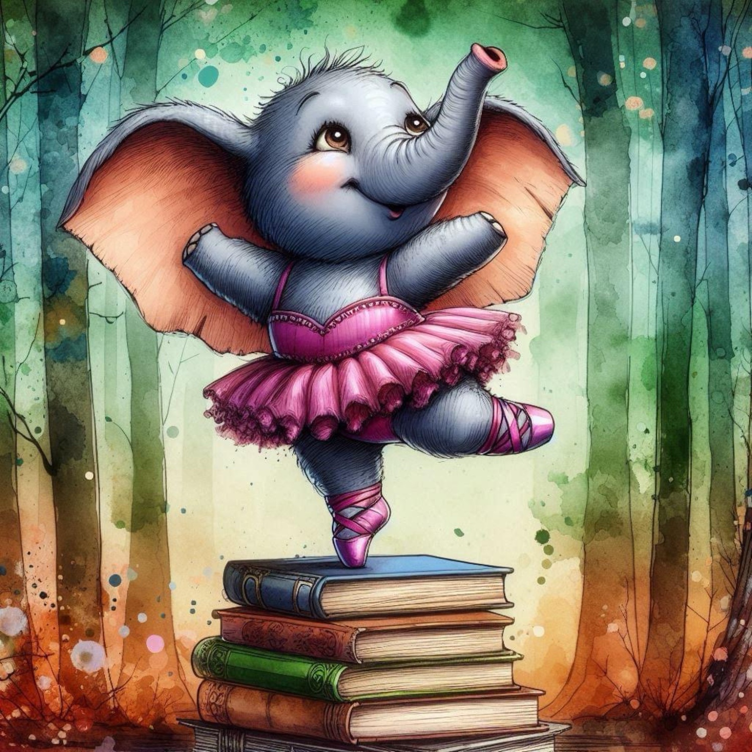 Solve Dancing On A Stack Of Books jigsaw puzzle online with 324 pieces