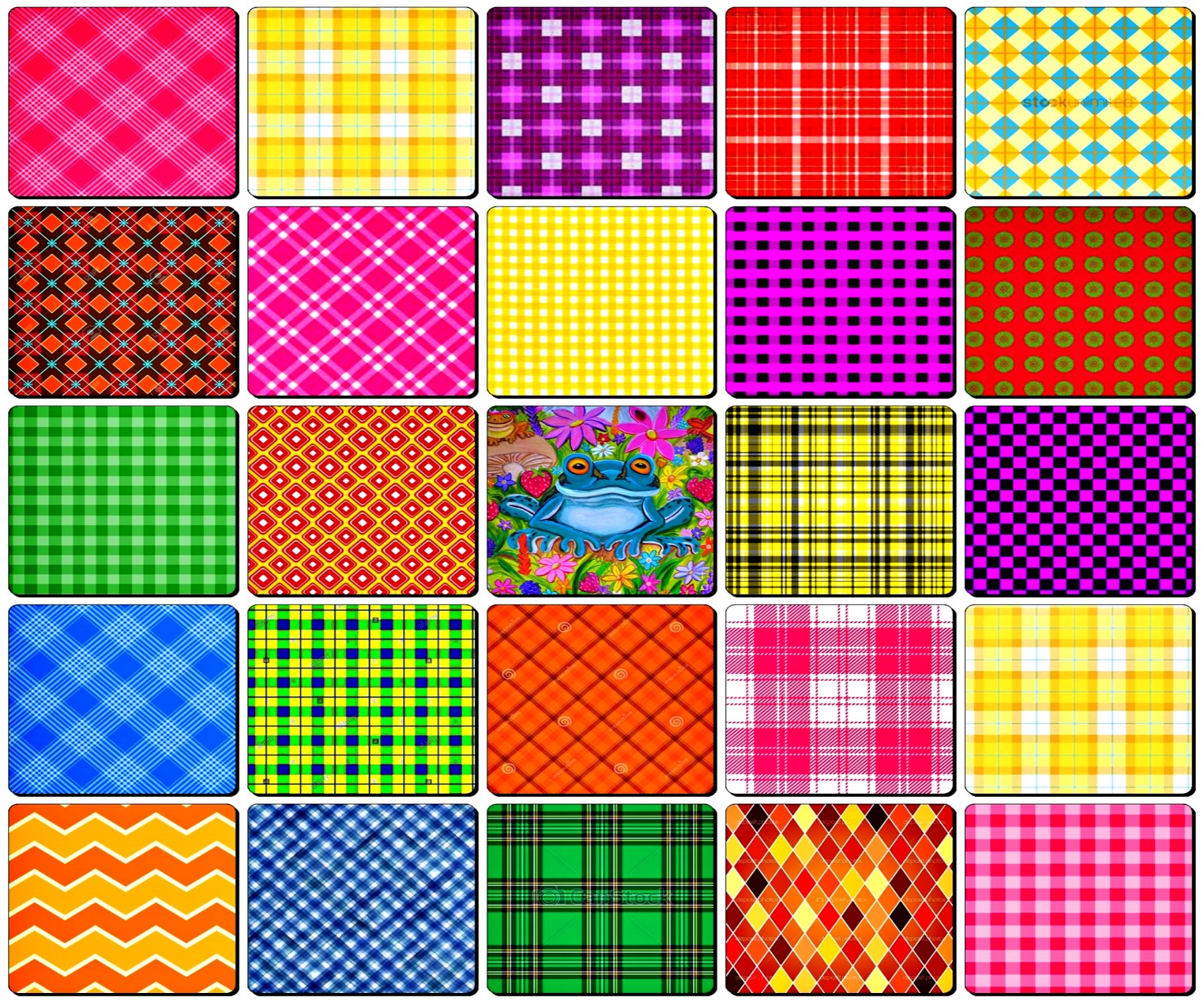 Solve Hopping for Plaids (W) jigsaw puzzle online with 252 pieces