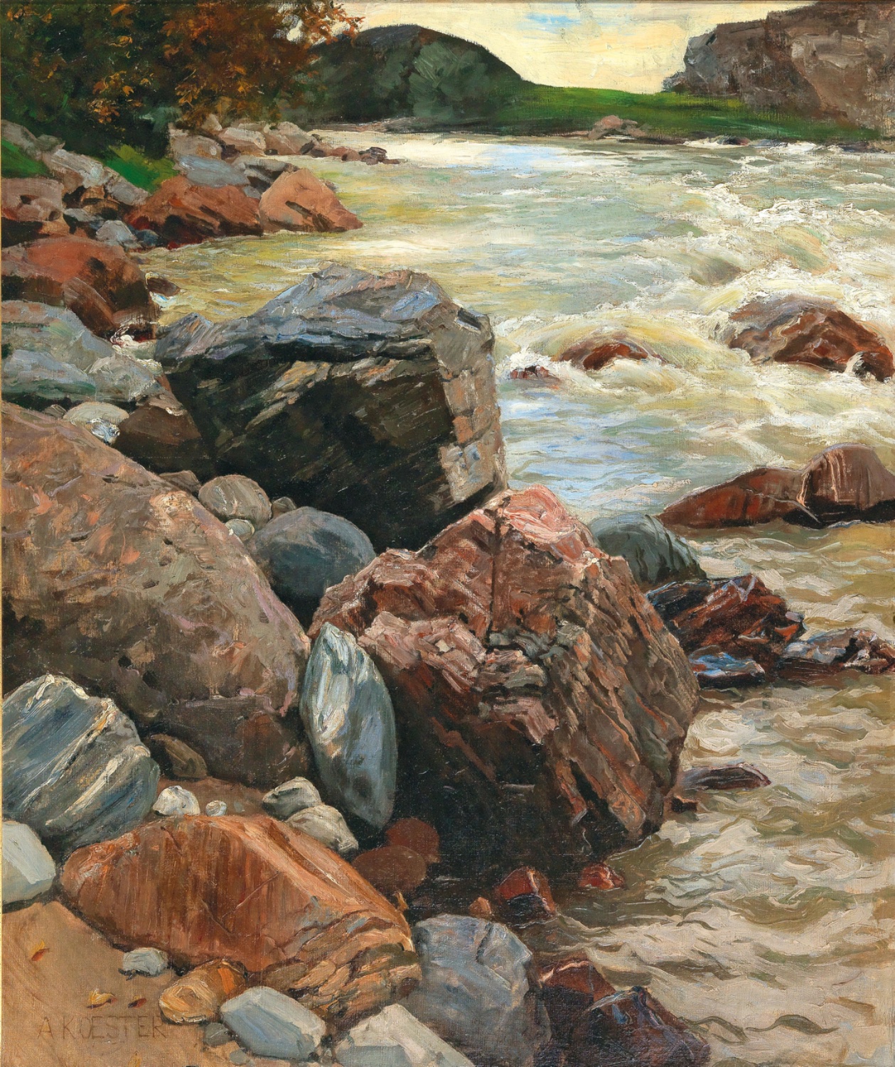 Solve Alexander Koester - The Eisack in South Tyrol jigsaw puzzle ...