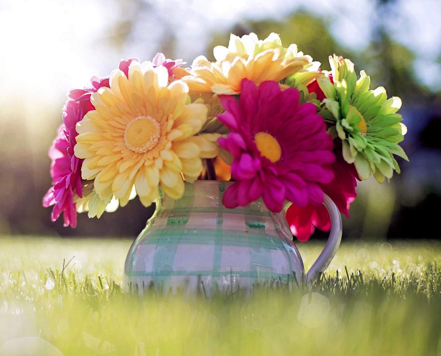 Solve Spring Flowers in pitcher (resize 12 to 550 pieces) jigsaw puzzle ...