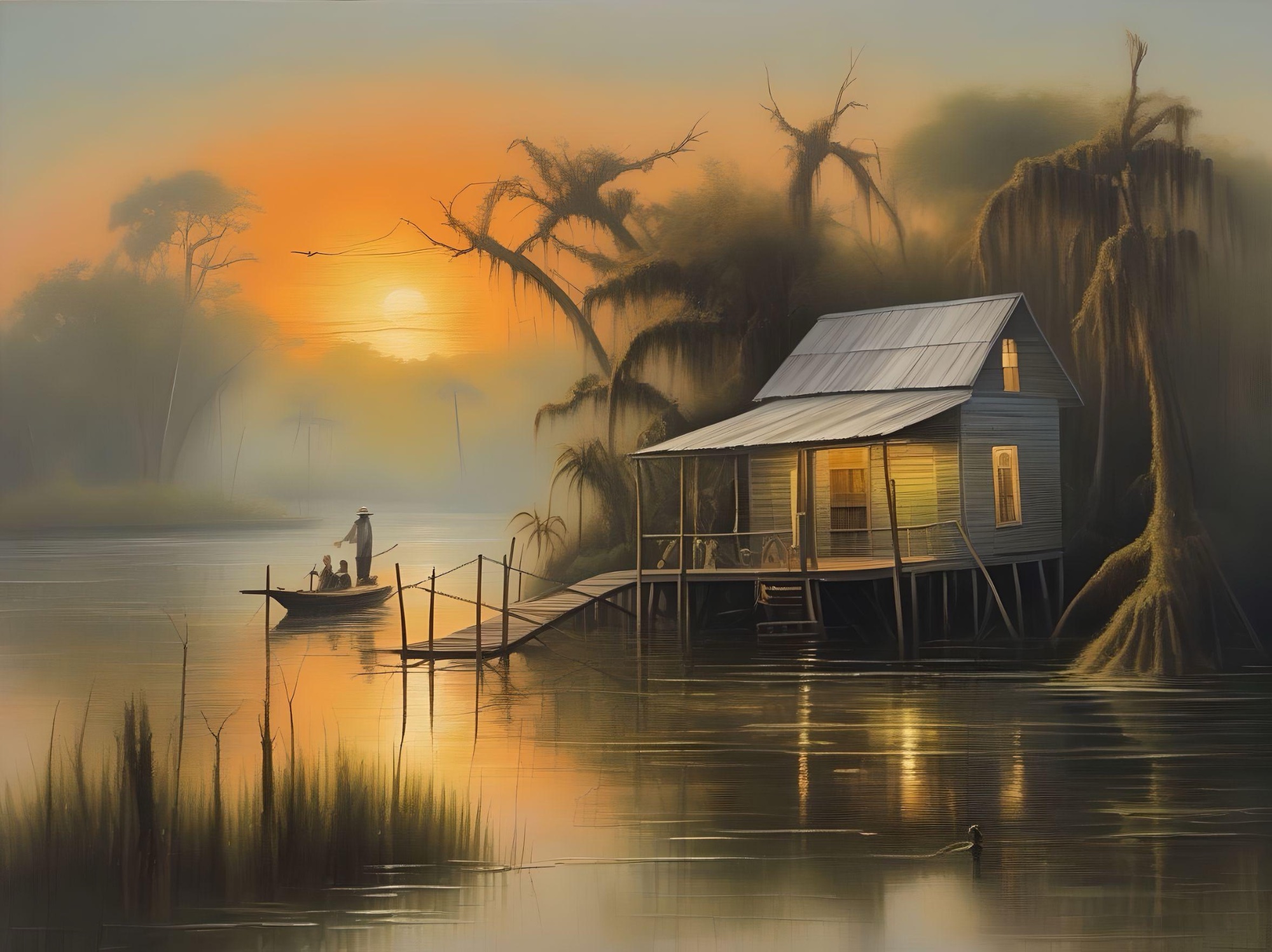 Solve The Bayou jigsaw puzzle online with 176 pieces