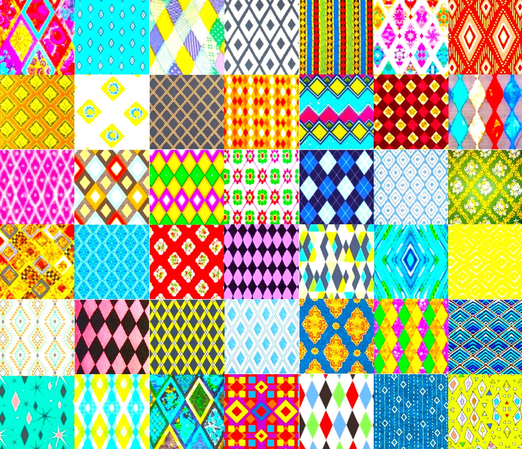 Solve PATCHWORK DIAMONDS 67 jigsaw puzzle online with 72 pieces