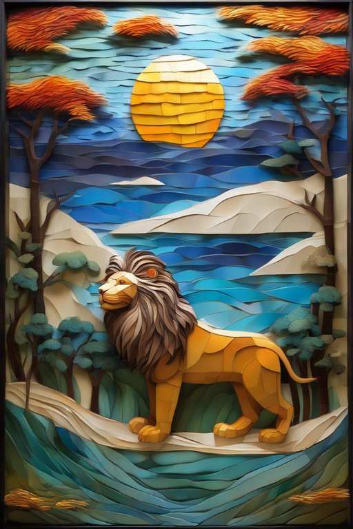 Solve Lion jigsaw puzzle online with 12 pieces