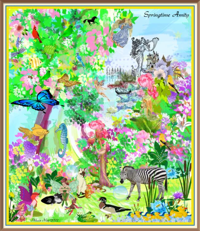 Solve Spring Amity jigsaw puzzle online with 9 pieces
