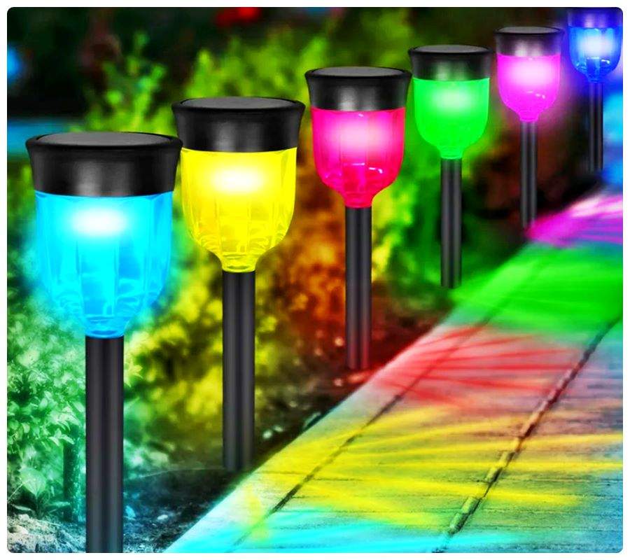Solve The Colours of Solar Pathway Lights jigsaw puzzle online with 195 ...