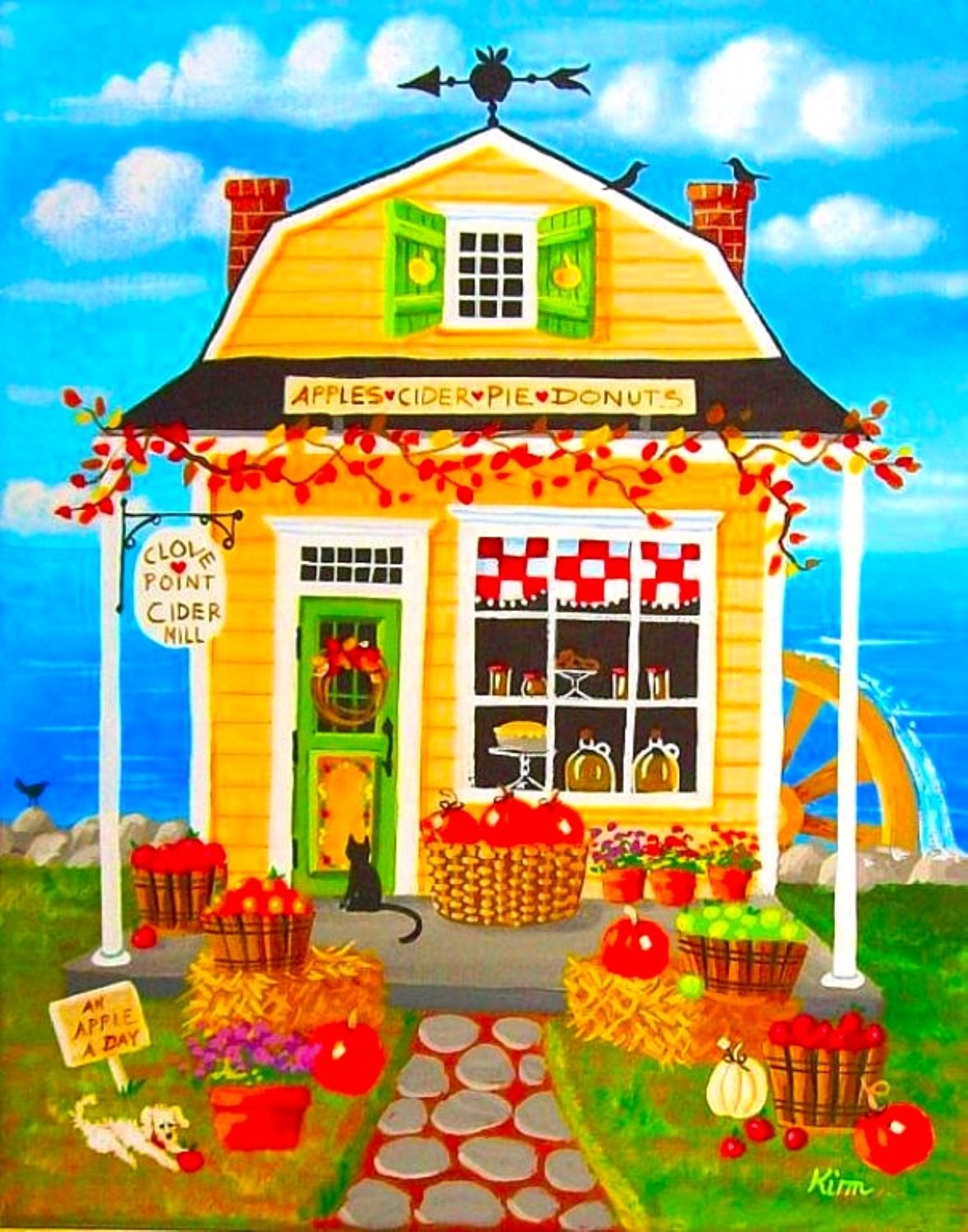 Solve Clove Point Cider Mill jigsaw puzzle online with 352 pieces