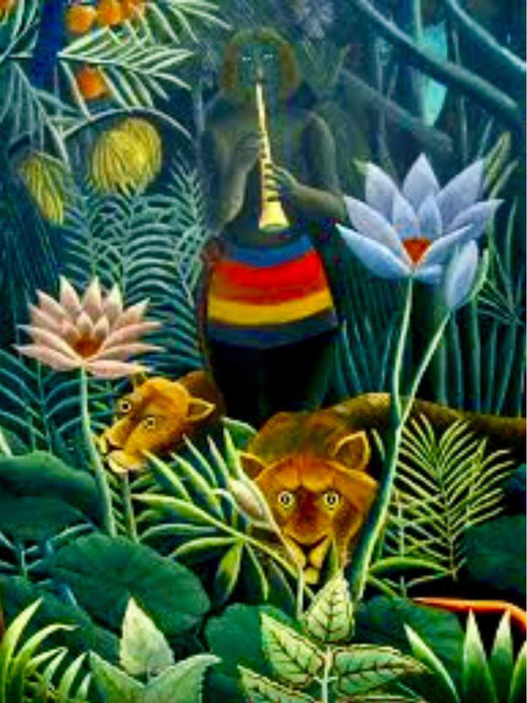 Solve Two lions from the Henri Rousseau's painting "The Dream" jigsaw ...