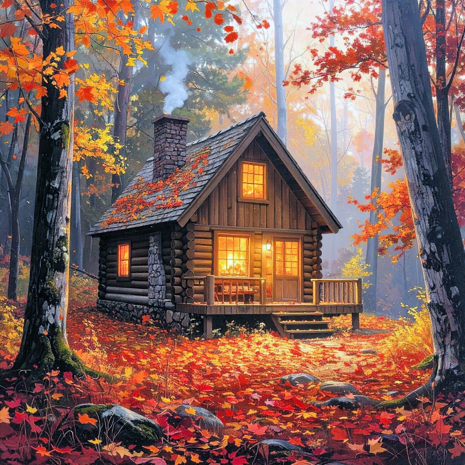 Solve Cozy Cabin, resizable 9 to 600 pieces jigsaw puzzle online with ...