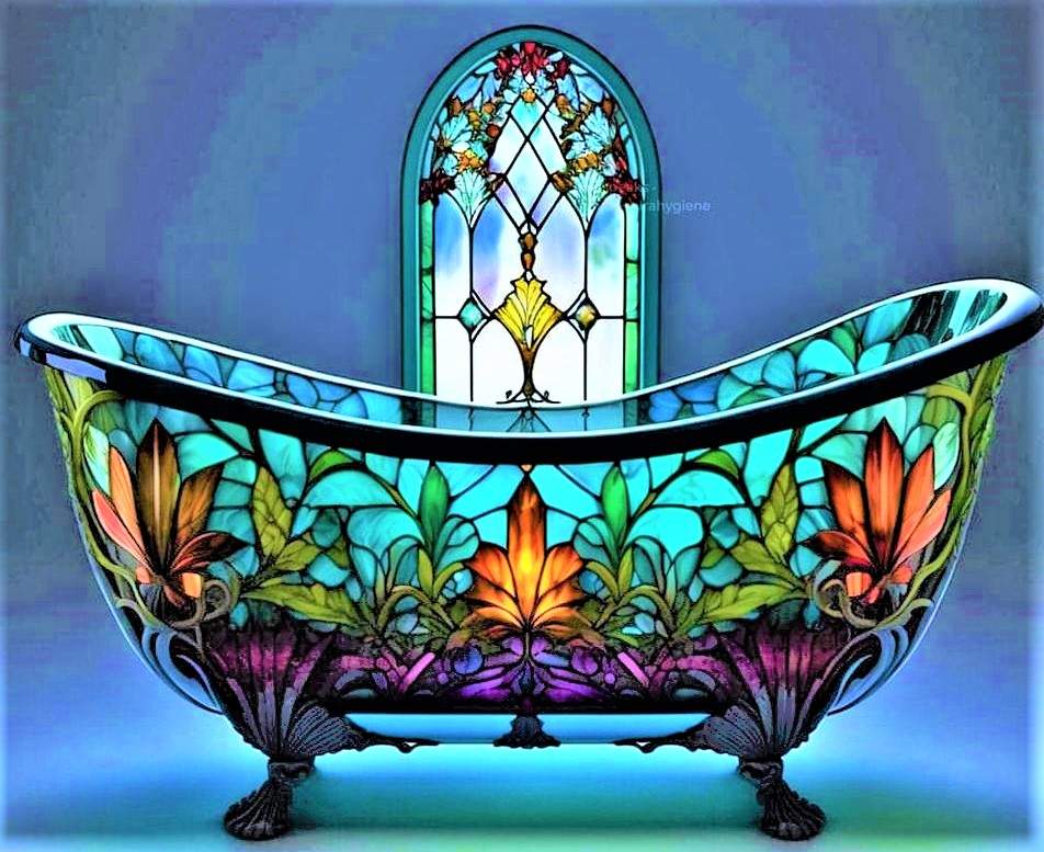 Solve ORNATE BATH 3 jigsaw puzzle online with 99 pieces