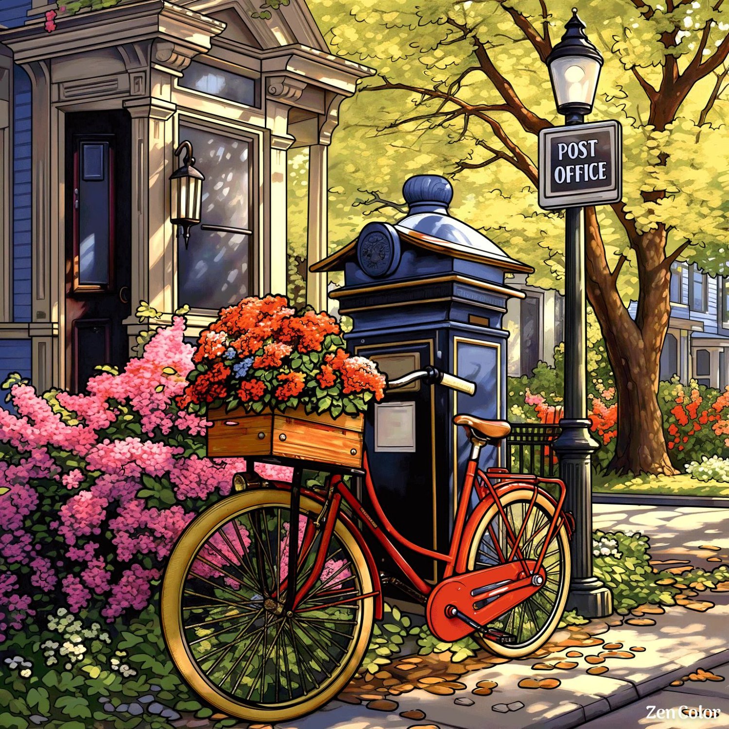 Solve PUZZLE - Bike In Front Of Post Office jigsaw puzzle online with ...