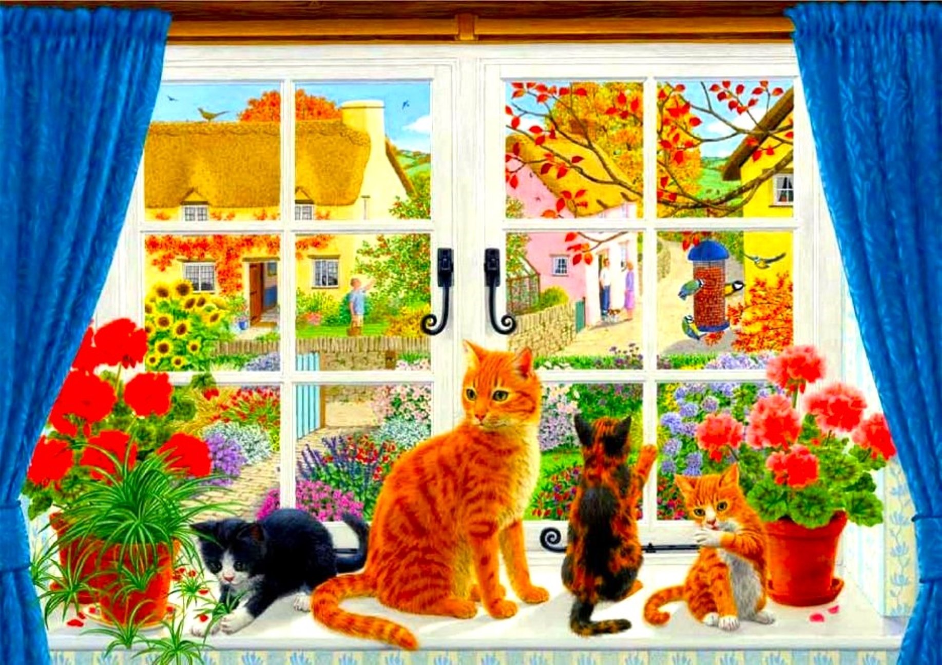 Solve Beautiful Window Scene jigsaw puzzle online with 352 pieces
