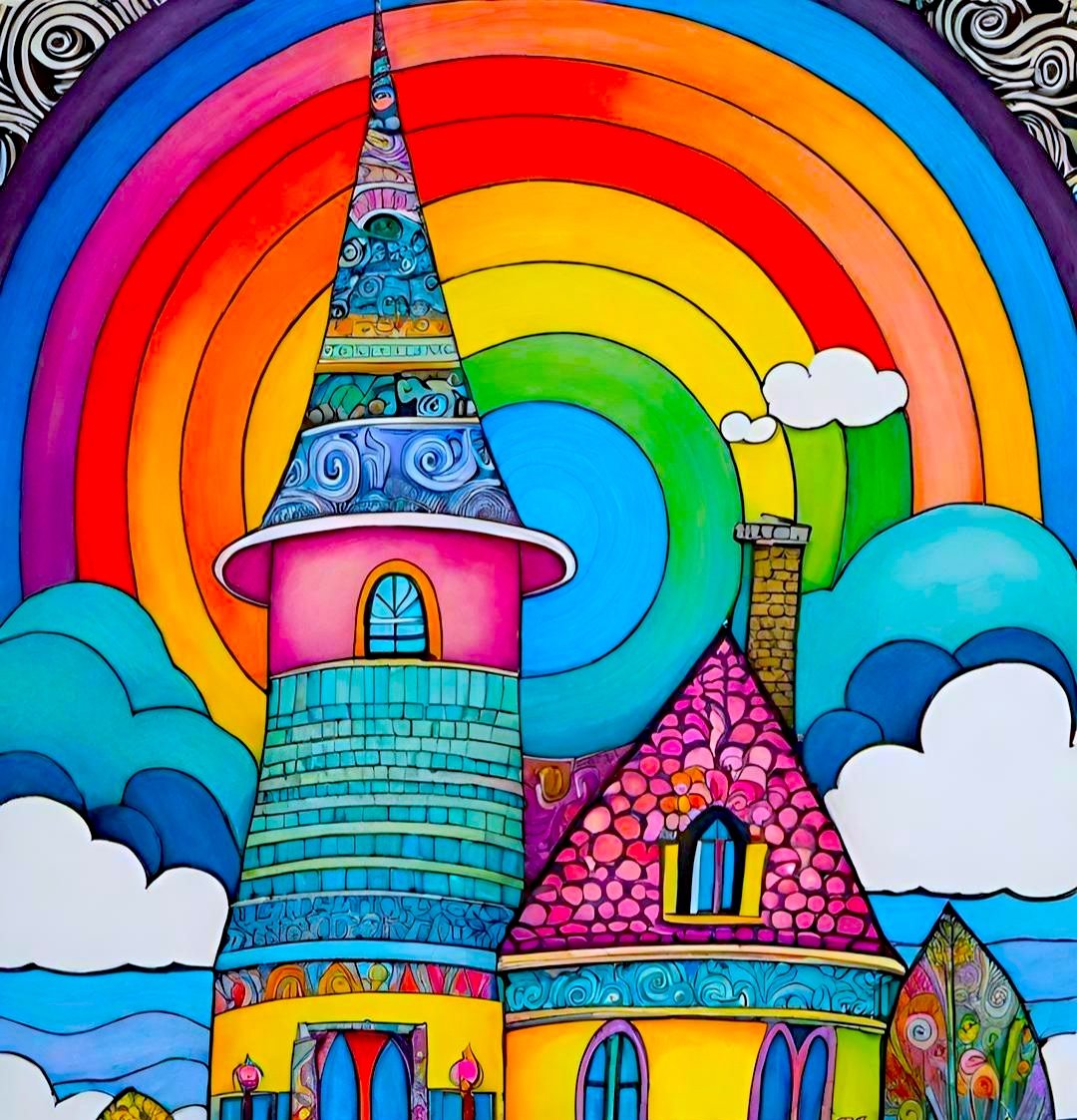 Solve Victorian Rainbow jigsaw puzzle online with 100 pieces