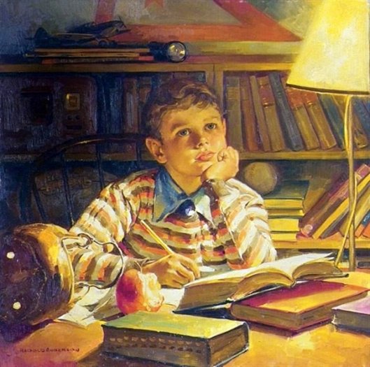 Solve Young boy taking a break from studying jigsaw puzzle online with ...