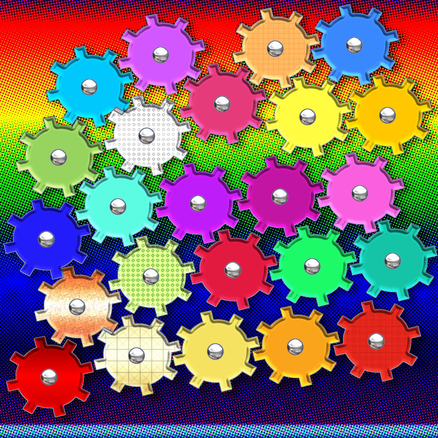 Jigsaw Puzzle | 100 pieces | COLOUR COGS | Jigidi