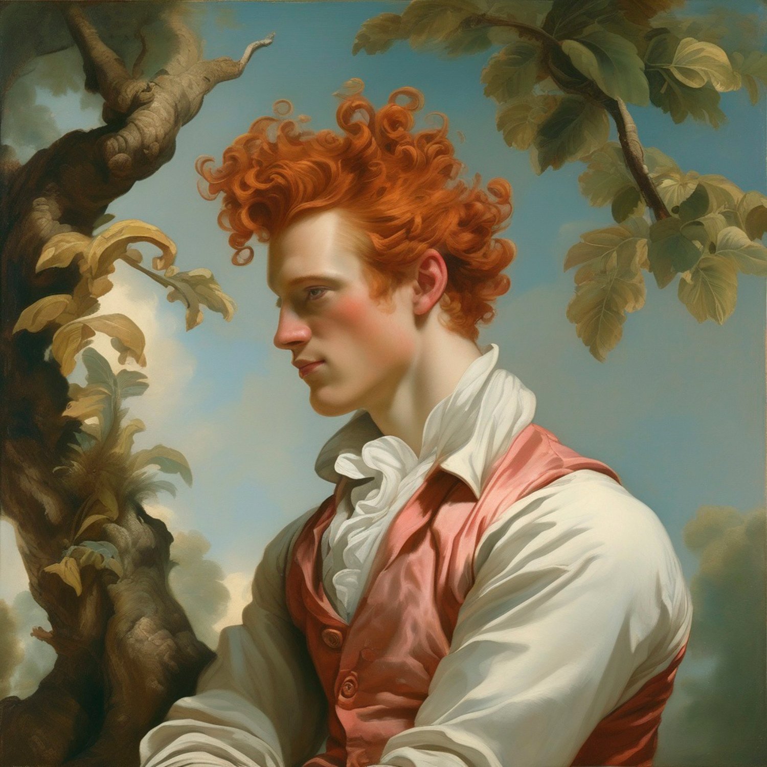 Solve Dicky Fairfield in long curls and gilet jigsaw puzzle online with ...