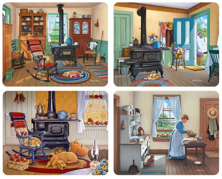 Solve Country Kitchens jigsaw puzzle online with 120 pieces