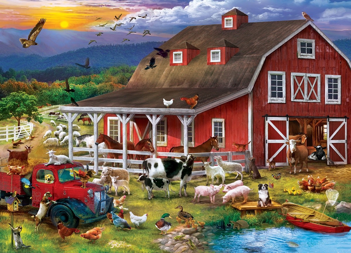 Solve Valley Farms jigsaw puzzle online with 165 pieces
