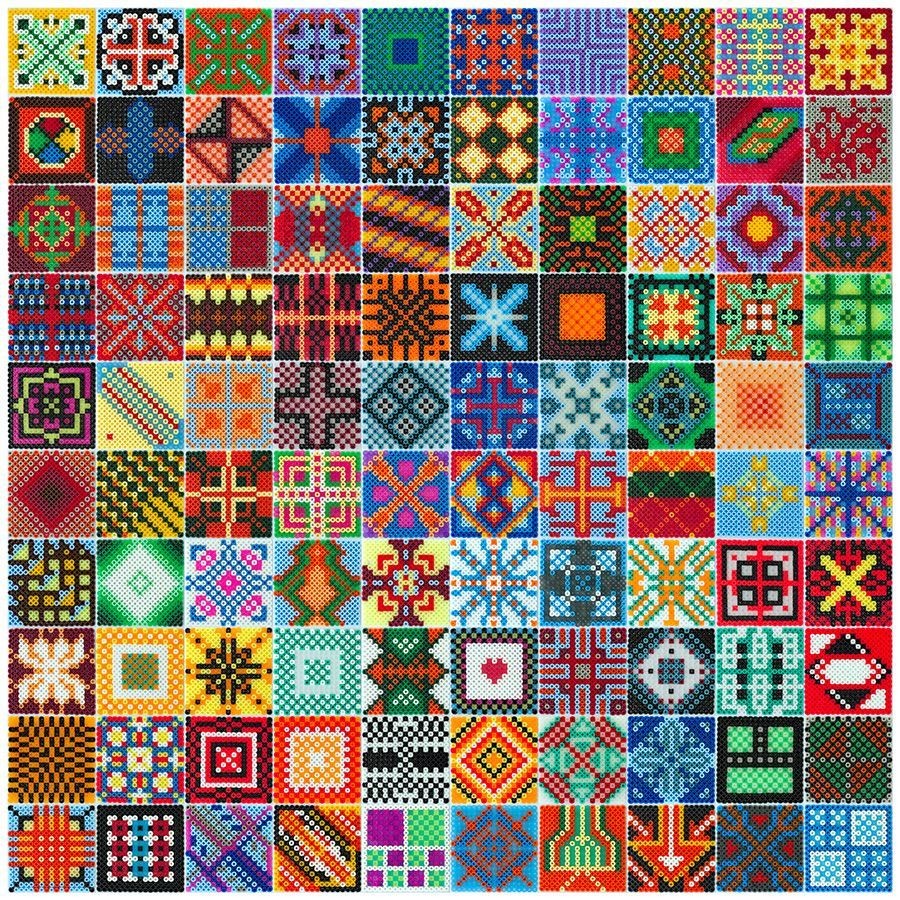 Solve Cross Stitch Patches jigsaw puzzle online with 81 pieces