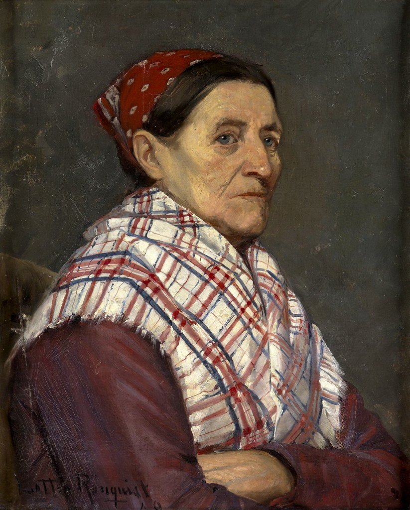 Solve Ronquist Lotten - Portrait of an Older Woman jigsaw puzzle online ...