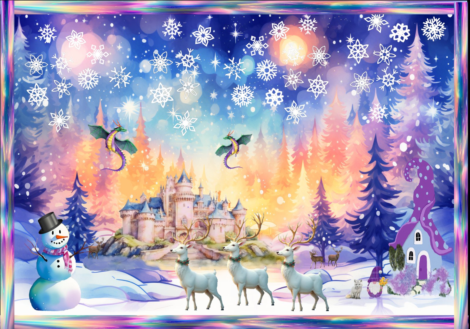 Solve Winter Storm Castle jigsaw puzzle online with 48 pieces