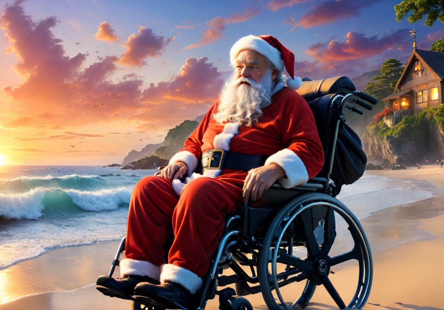 Solve Diversity Santa #3 Disabled Santa jigsaw puzzle online with 88 pieces
