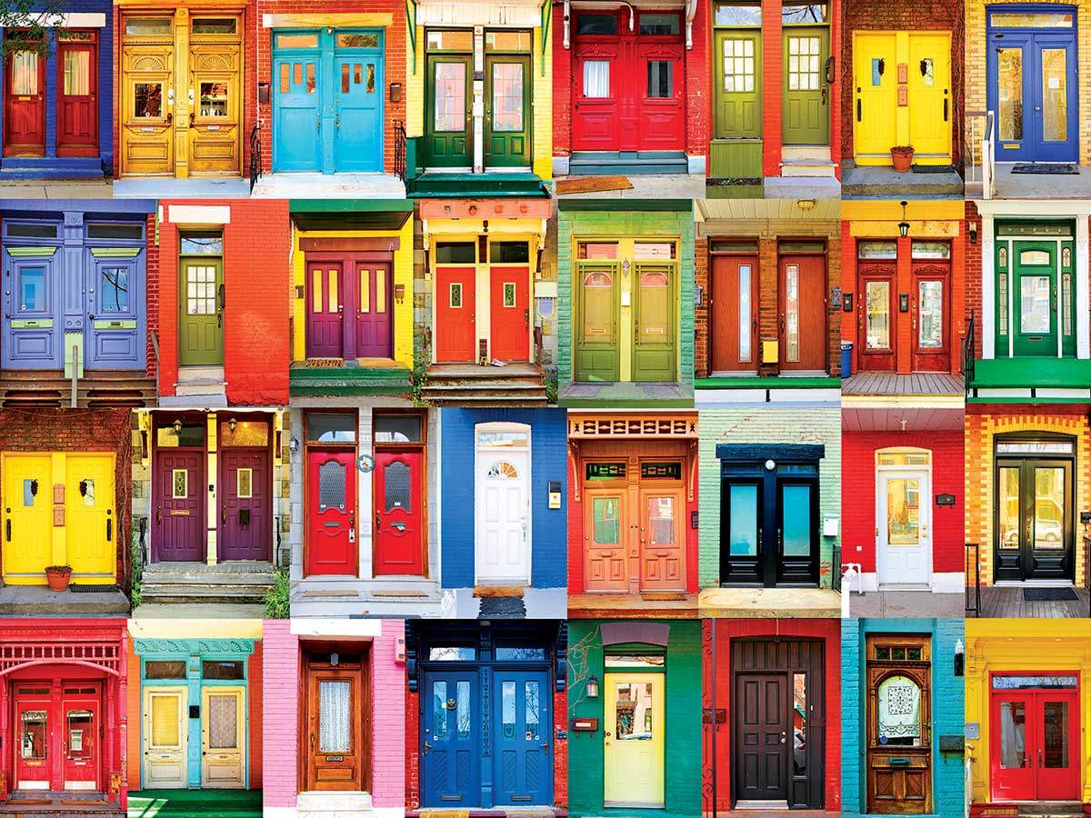 Solve Montreal Doors jigsaw puzzle online with 108 pieces