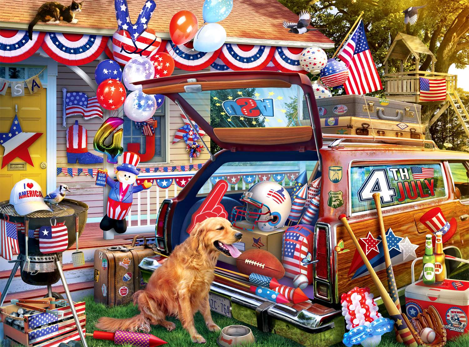 Solve Patriotic Road Trip jigsaw puzzle online with 500 pieces