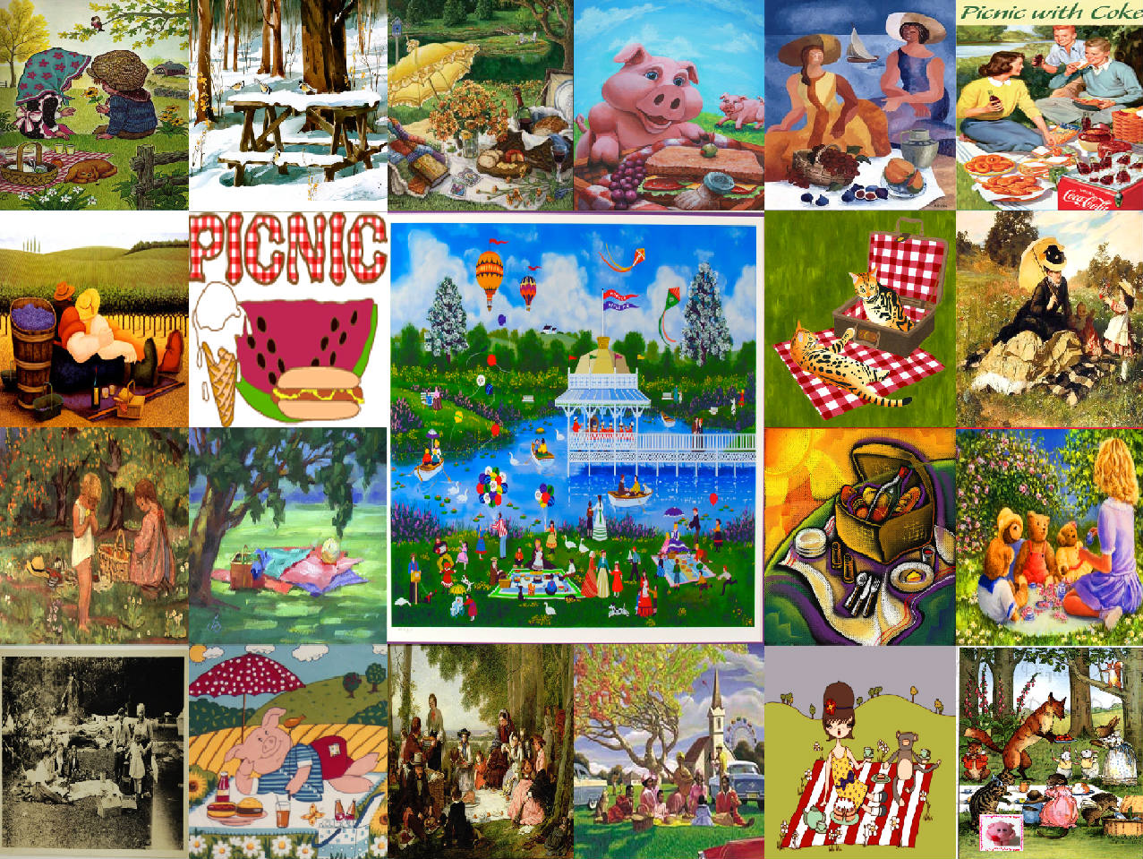 Solve A PICNIC jigsaw puzzle online with 130 pieces