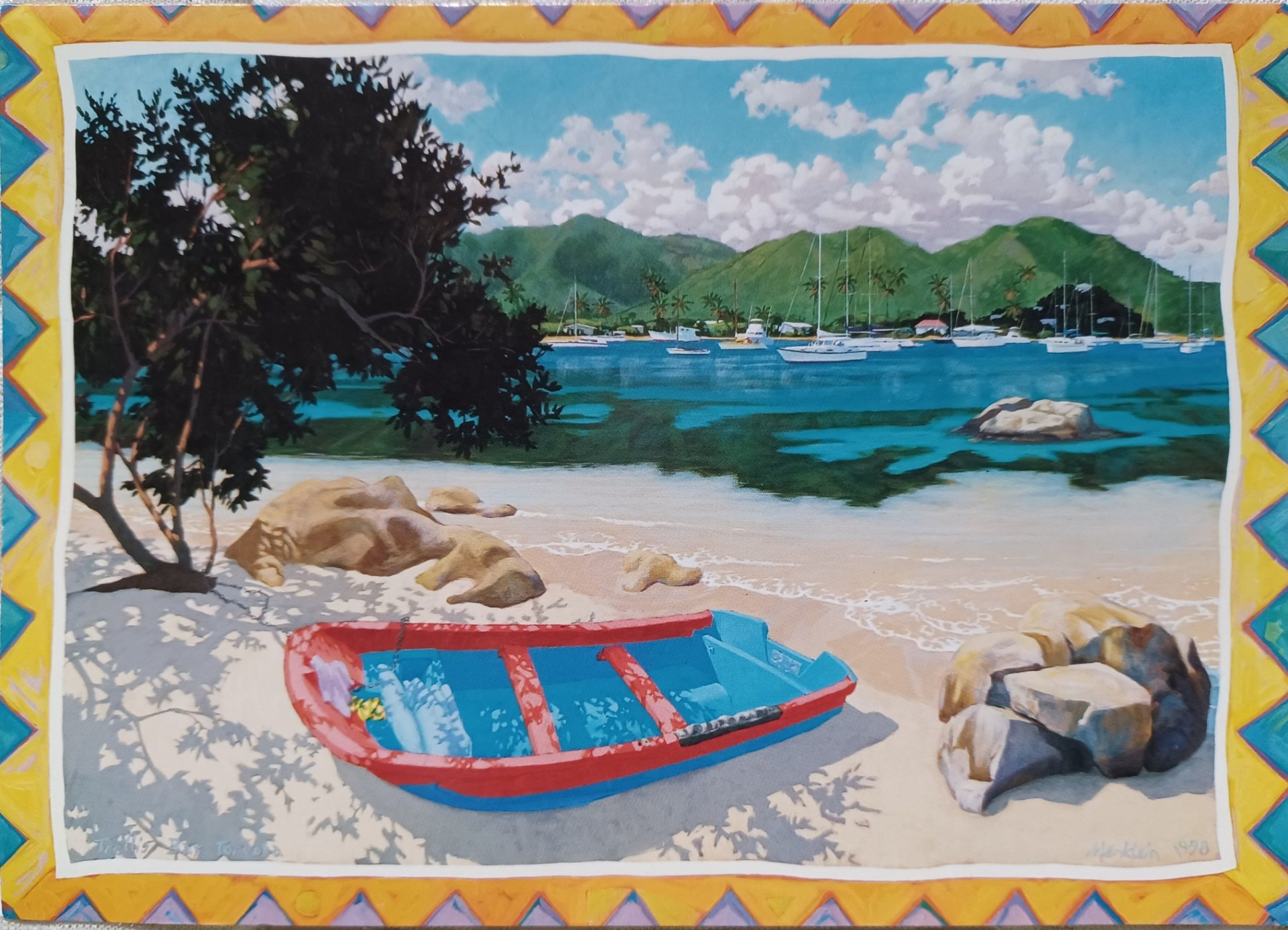 Solve Karl Merklein - Trellis Bay - Greeting Card from the 1990s for ...