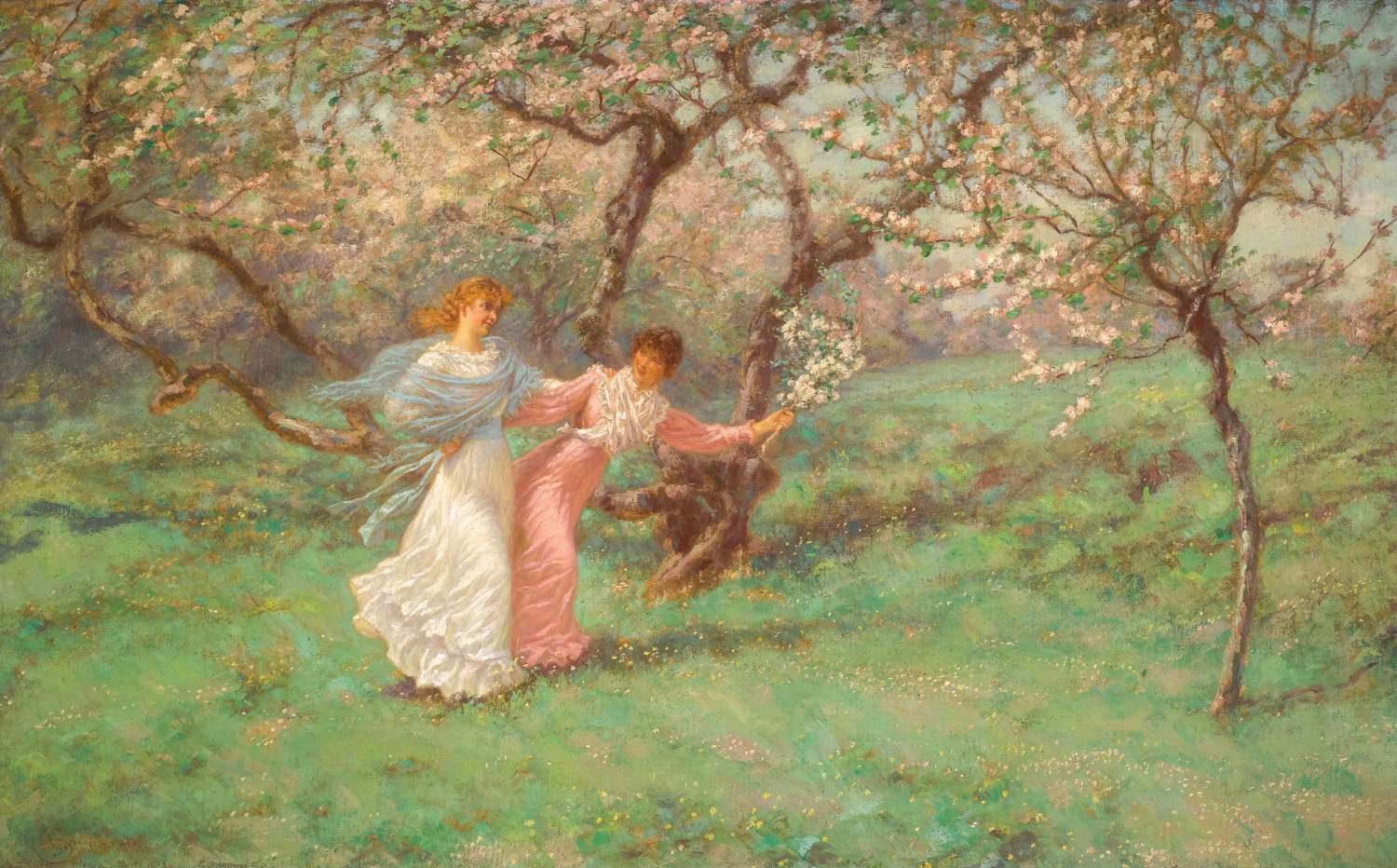 Solve The Flowers of May (1885) jigsaw puzzle online with 84 pieces
