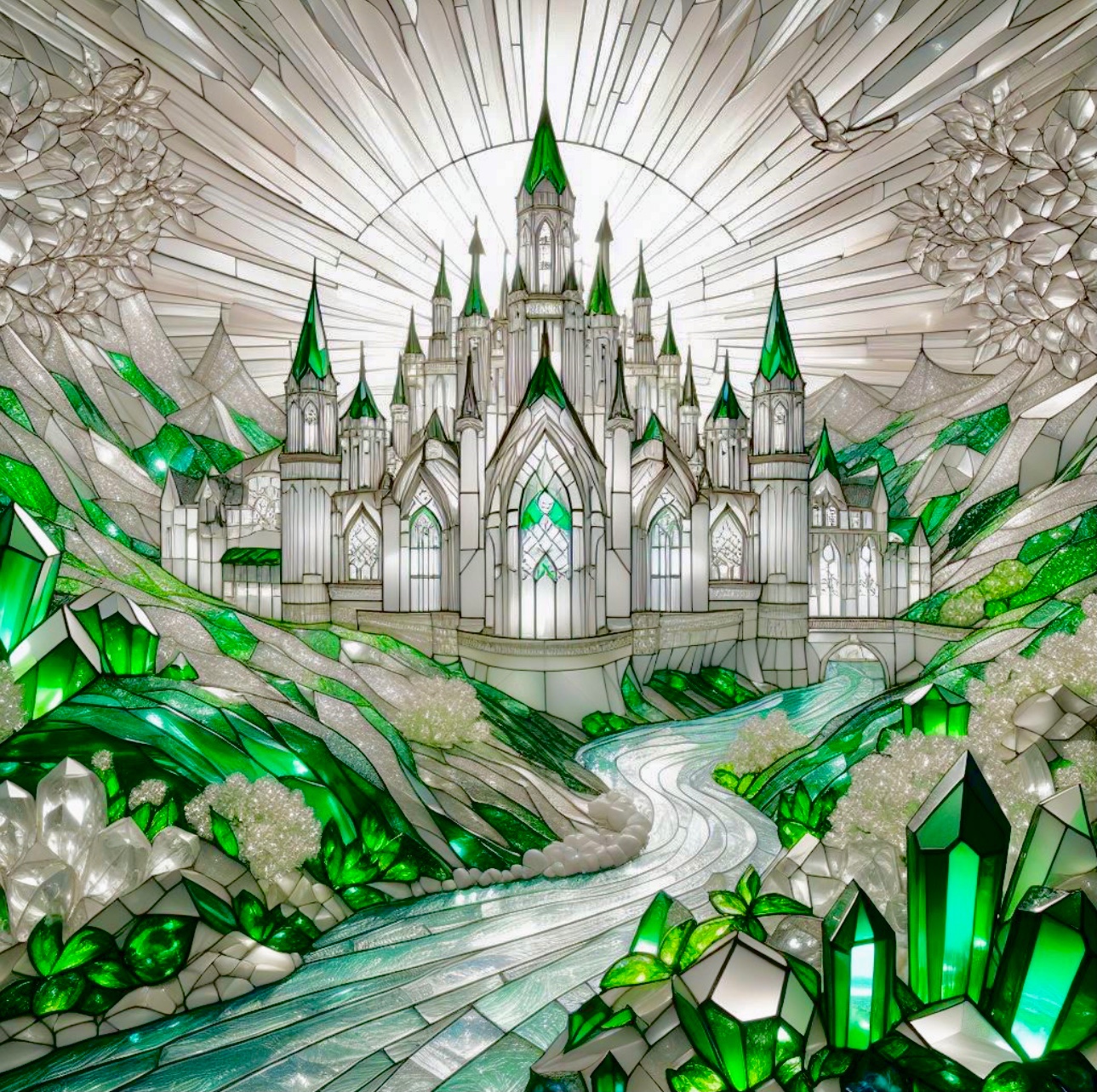 Solve Crystal Castle jigsaw puzzle online with 64 pieces