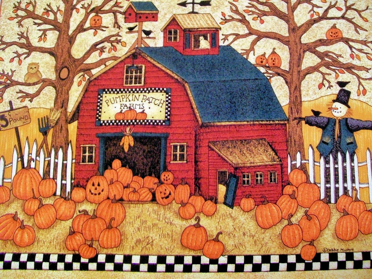 Solve Barn with pumpkins and scarecrow (resize 12 to 500 pieces) jigsaw ...