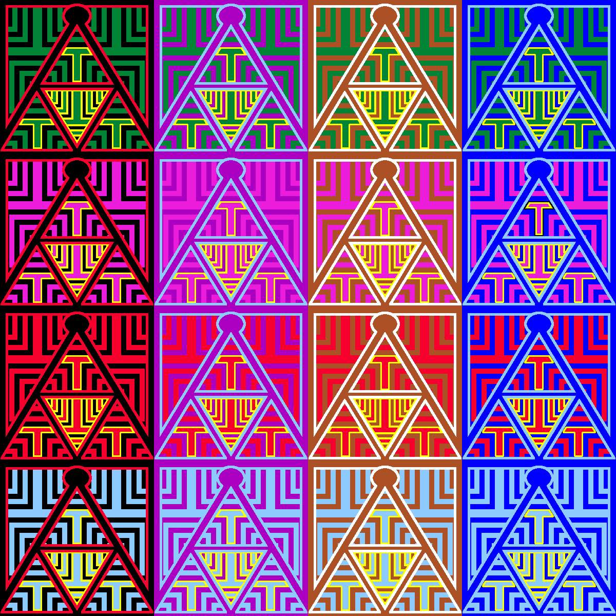 Solve triangles 001h jigsaw puzzle online with 100 pieces