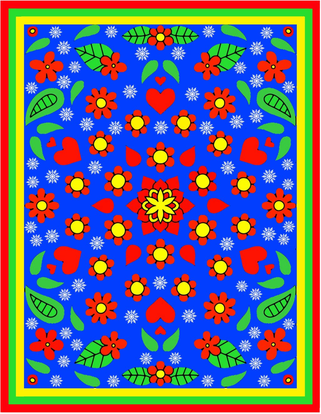 Solve Hearts and Winter Flowers jigsaw puzzle online with 192 pieces