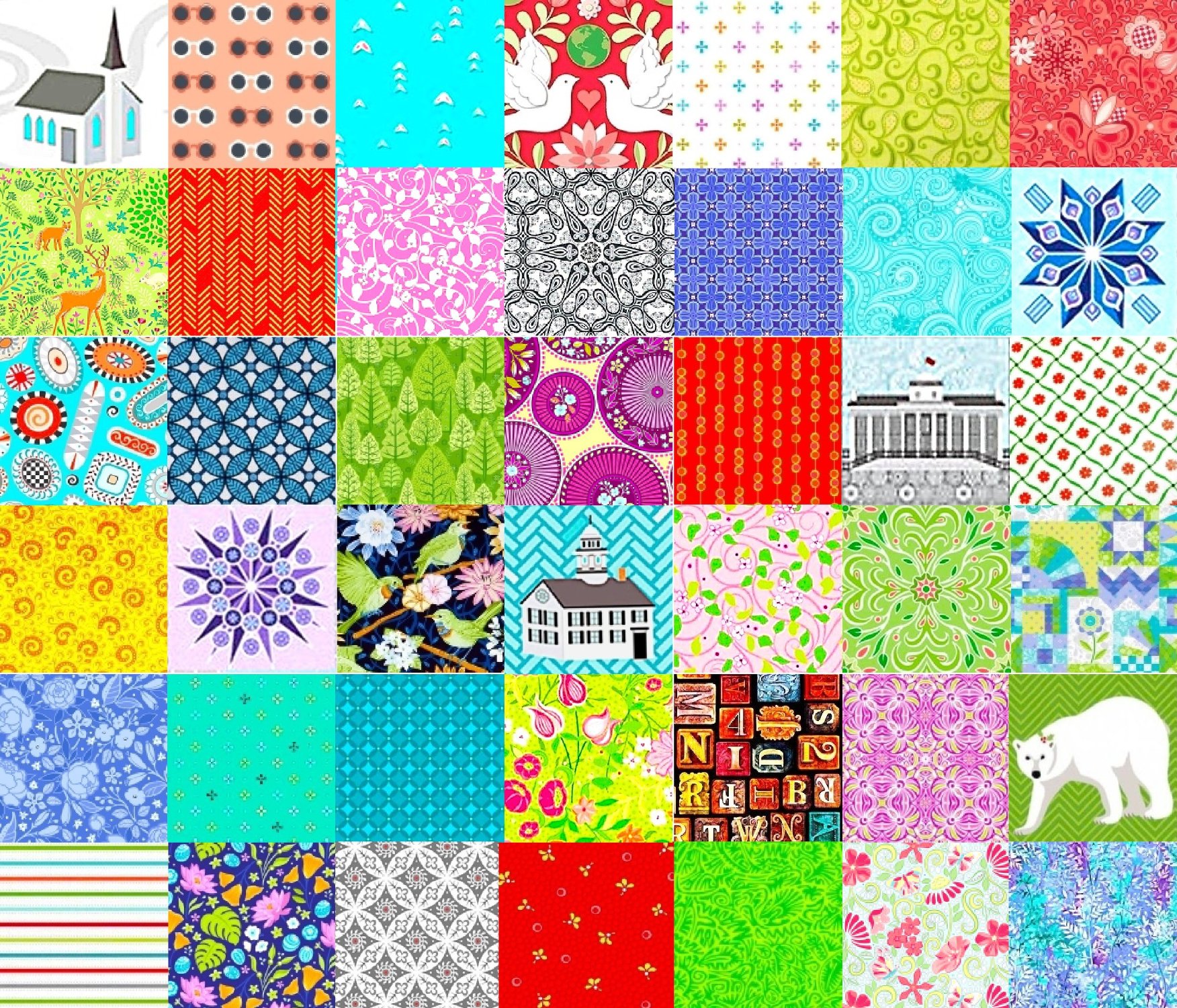Solve PATCHWORK AMANDA MURPHY 9 jigsaw puzzle online with 72 pieces