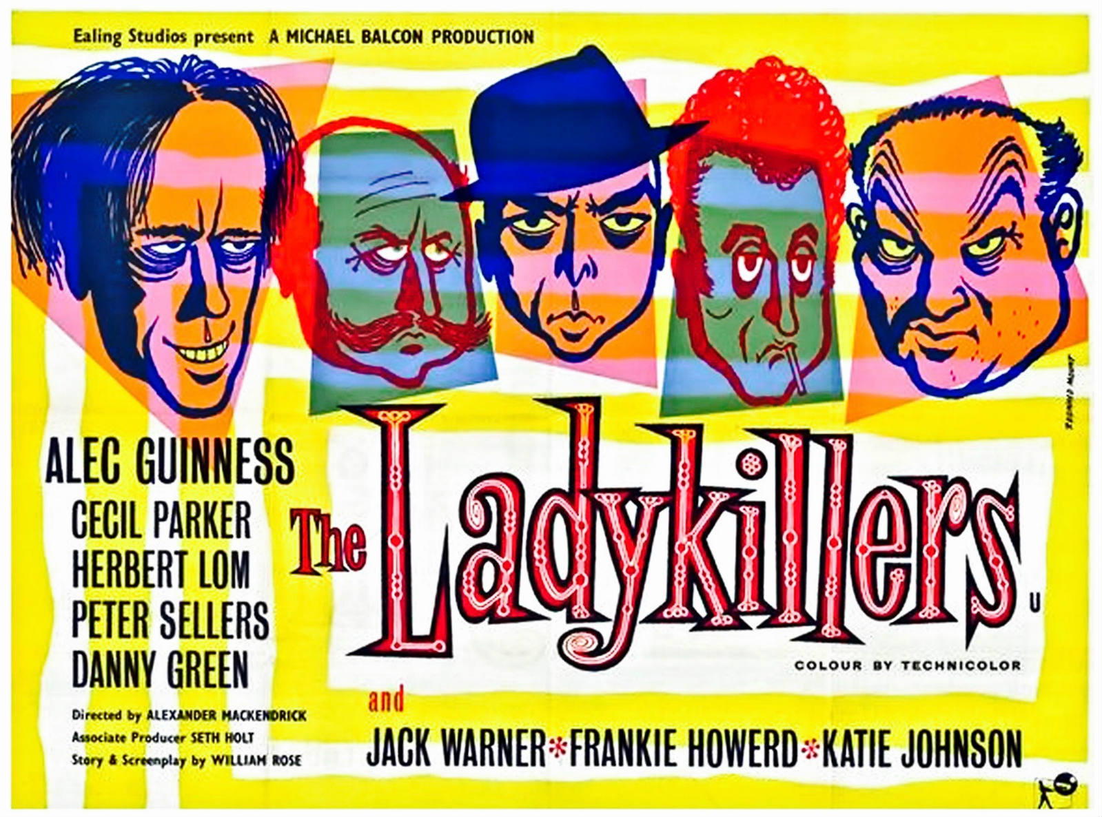 Solve THE LADYKILLERS - 1956 MOVIE POSTER ALEC GUINNESS, CECIL PARKER ...