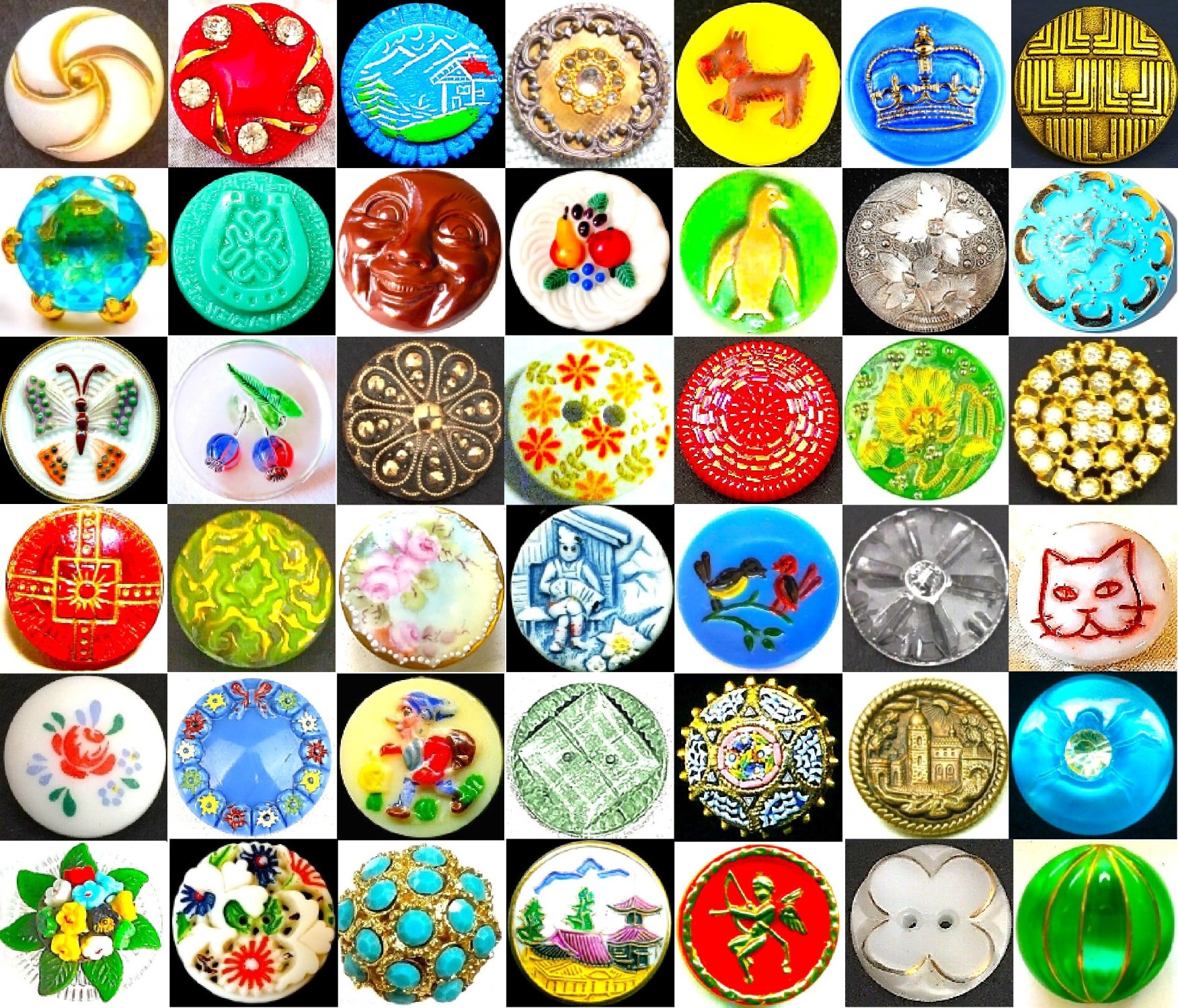 Solve VINTAGE ROUND BUTTONS jigsaw puzzle online with 143 pieces